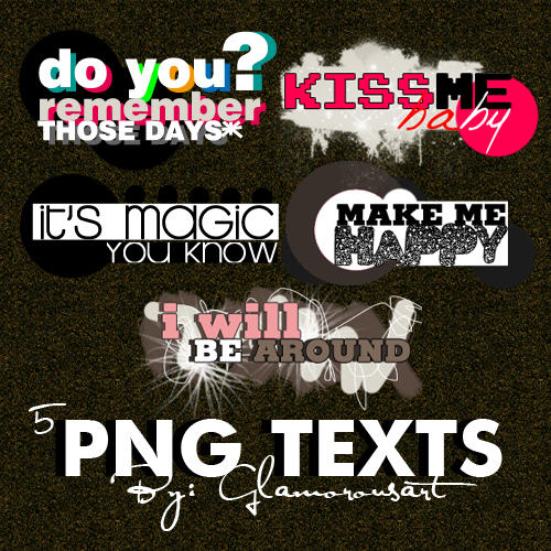 5 .PNG Texts by glamorousart on DeviantArt
