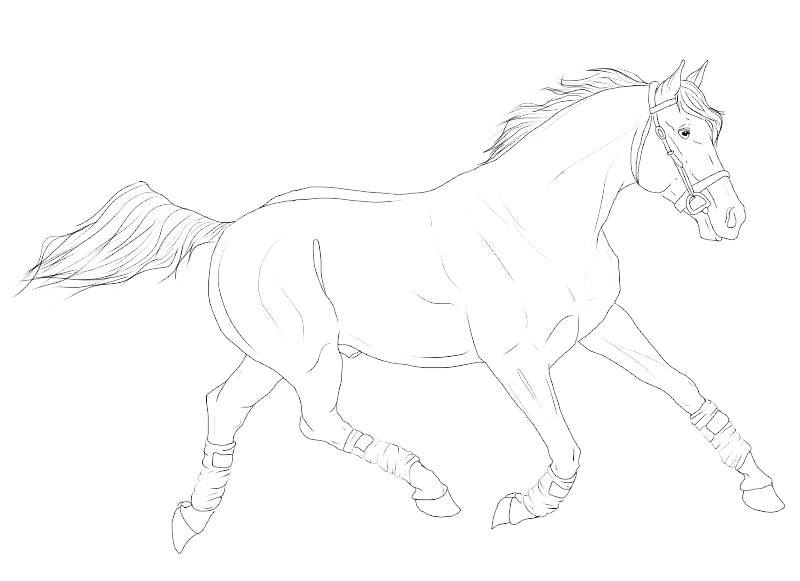 Trotting Horse Drawing