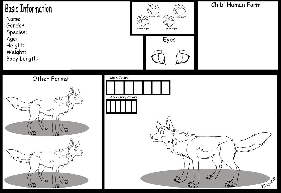 :Wolf Reference Sheet:Template: by NightmareAdoptables on DeviantArt