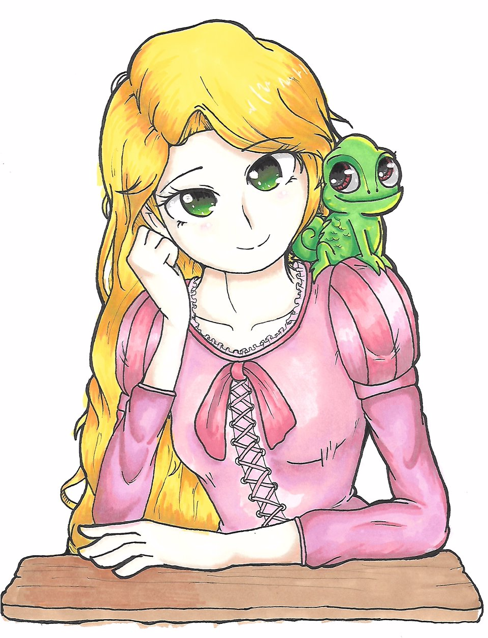 Rapunzel coloured by Fat--Cow on DeviantArt