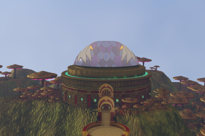 Dragon temple with mushrooms by OmicronWanderer on DeviantArt