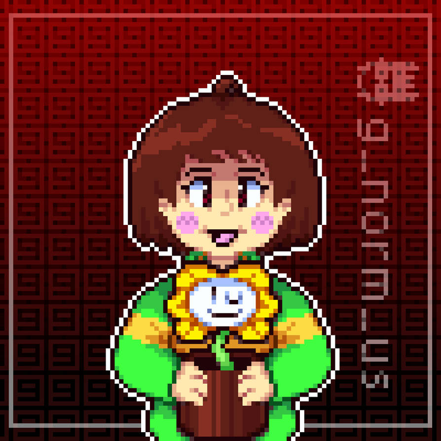 Chara Dreemurr and Flowey Redraw by g-norm-us on DeviantArt