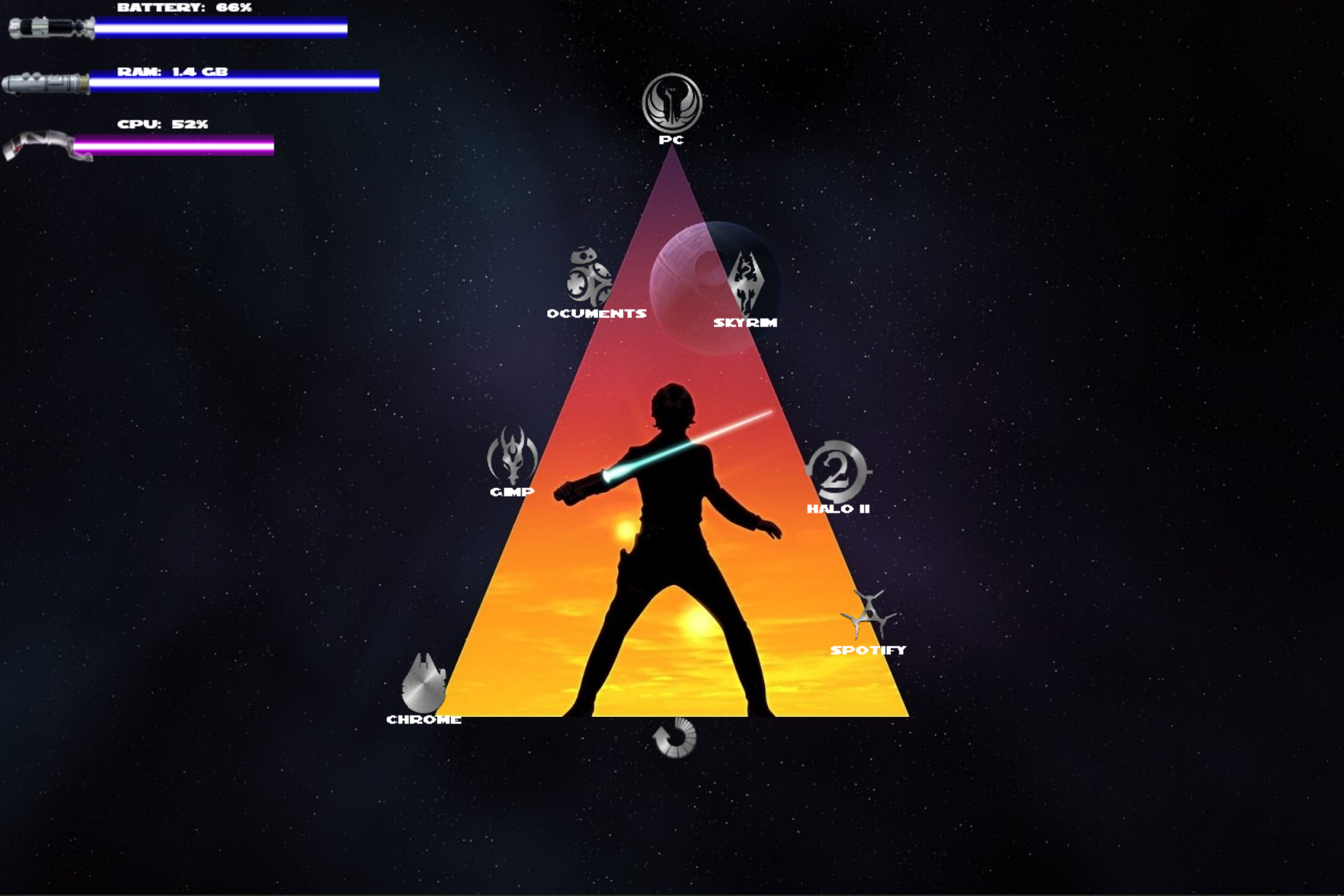 Star Wars Rainmeter Layout 1 WIP by Calfreyb1 on DeviantArt