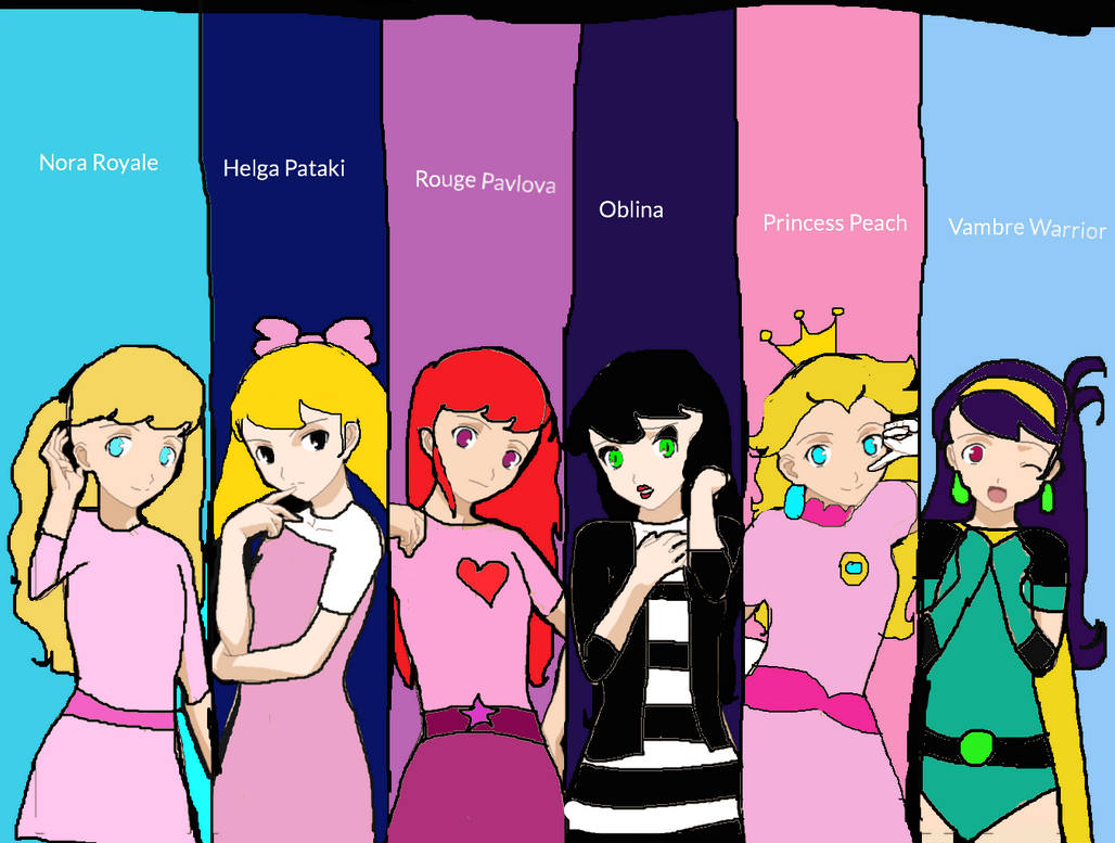 6 Character mashup by Kirakiradolls on DeviantArt