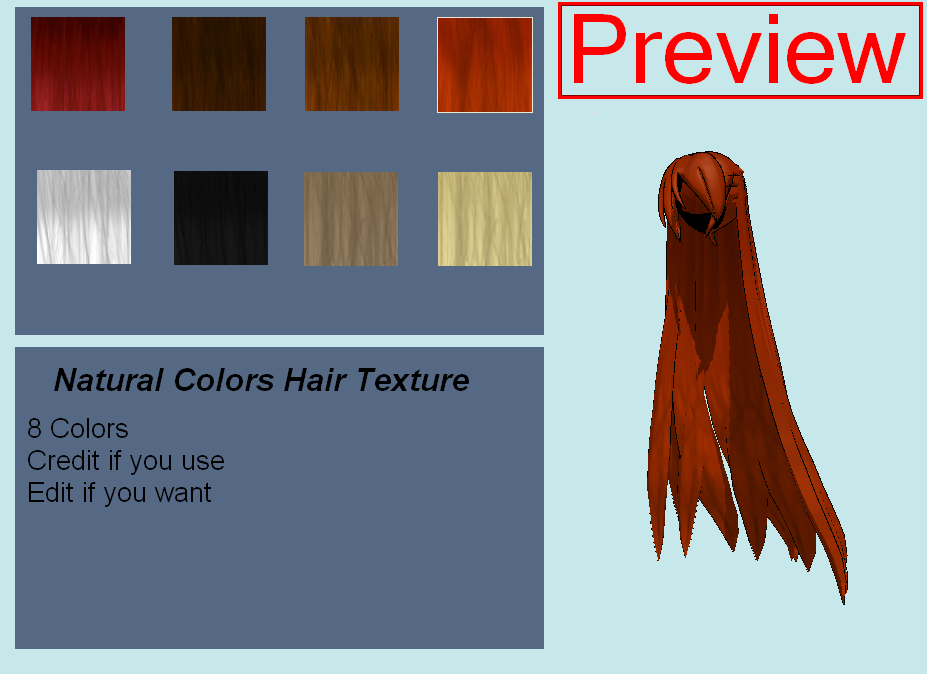 Hair Texture: Natural Color DL by JadeEdenCDM on DeviantArt