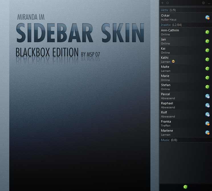 Sidebar Skin: Blackbox Edition by MSP07 on DeviantArt