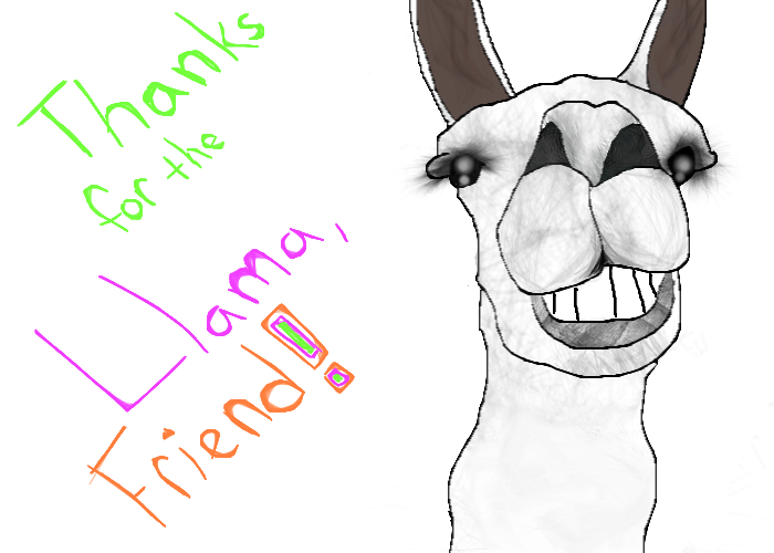 Llama Thanks by SybilThorn on DeviantArt