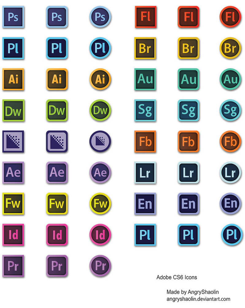 Adobe CS6 Icons by AngryShaolin on DeviantArt