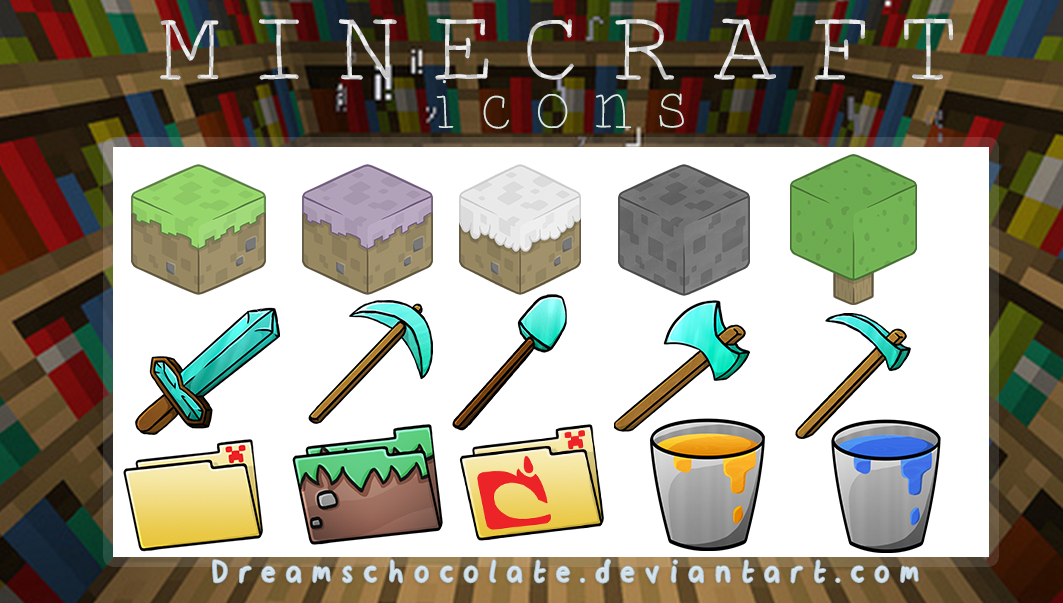 Minecraft Icons [.Rar] by DreamsChocolate on DeviantArt