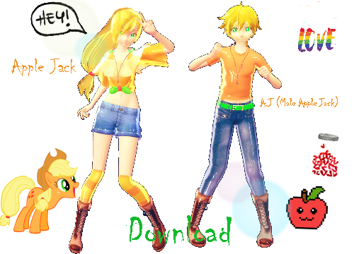 My Little pony Applejack and A.J DL! by DashBlitz90-Fonnie on DeviantArt
