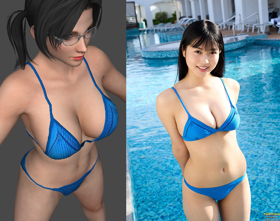 tina Miyuka Minami blue bikini by patomite on DeviantArt