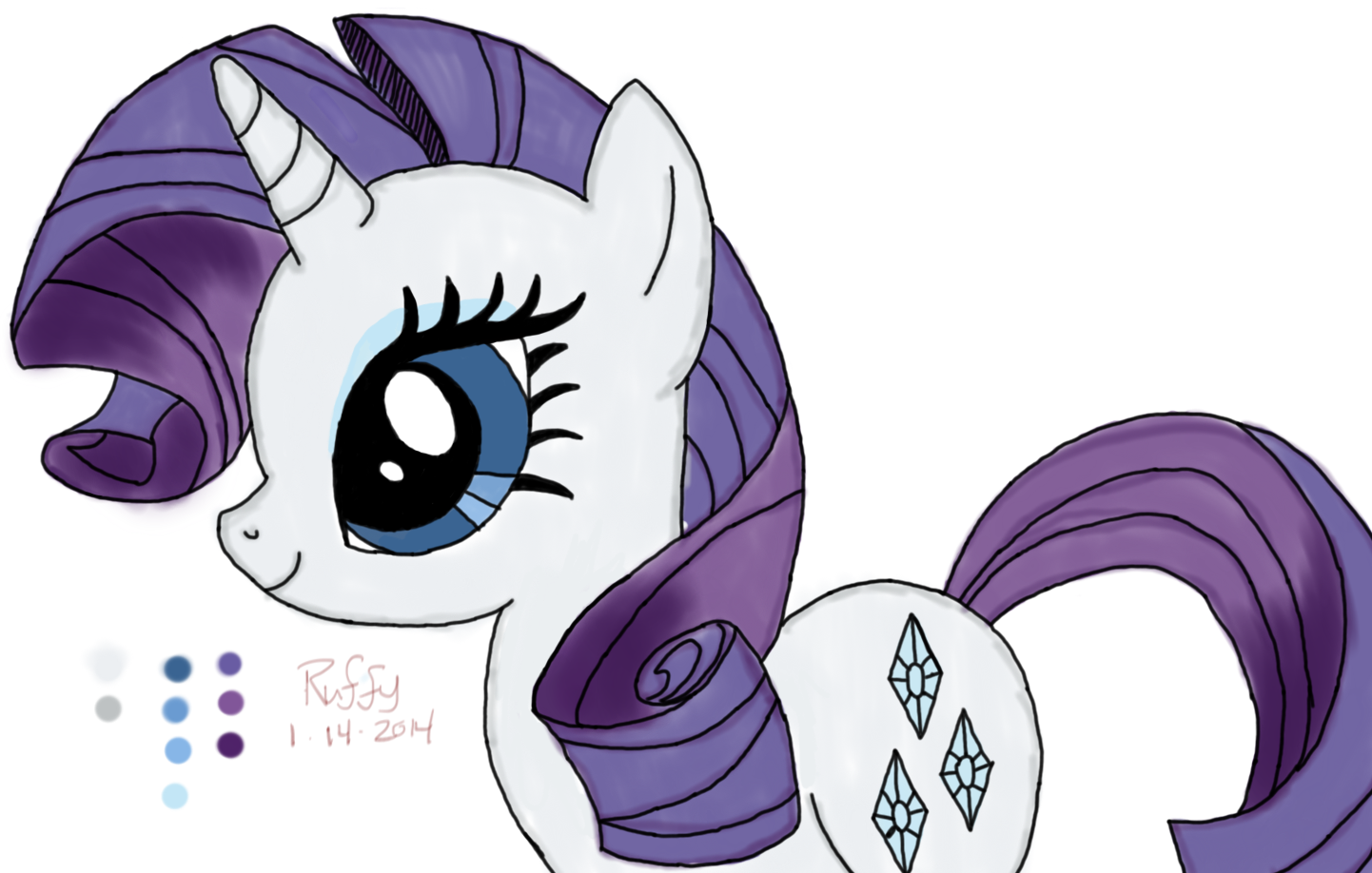 Rarity with simple color by GMRuffy on DeviantArt