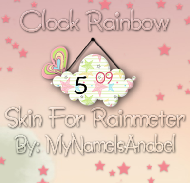 Skin For Rainmeter: Clock Rainbow by MyNameIsAnabel on DeviantArt
