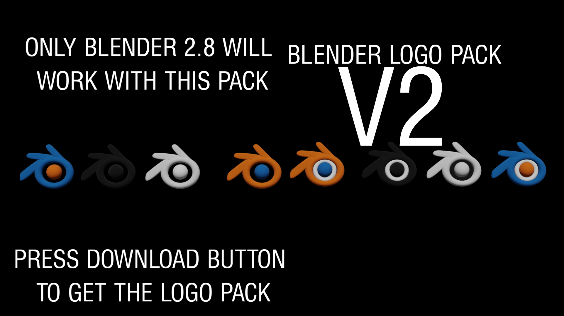 Blender Logo PACK! V2 [2.8] by NateBFazGames on DeviantArt
