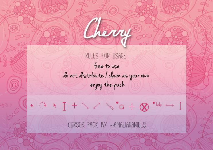 Cherry: Cursor Pack by amaliadaniels on DeviantArt