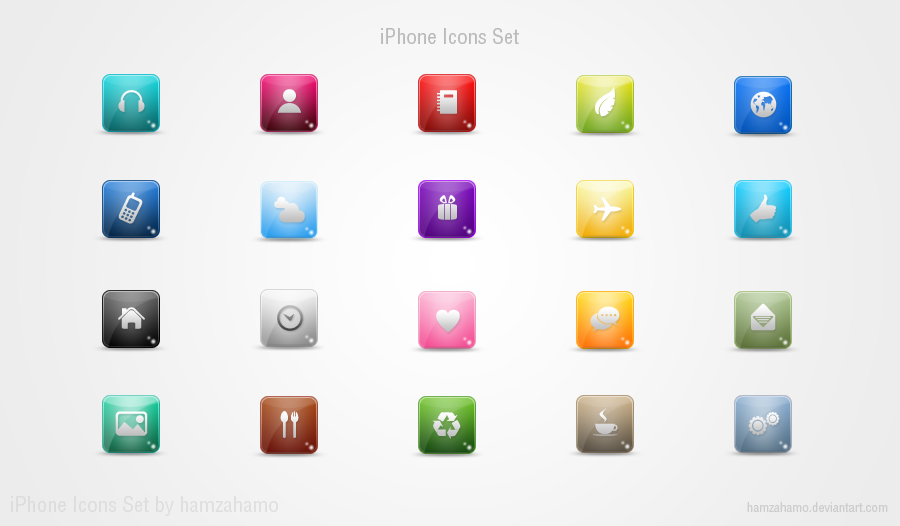 iPhone Icons Set by hamzahamo on DeviantArt