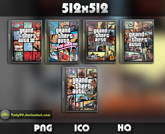Grand Theft Auto Pack Folder Icon by Smly99 on DeviantArt