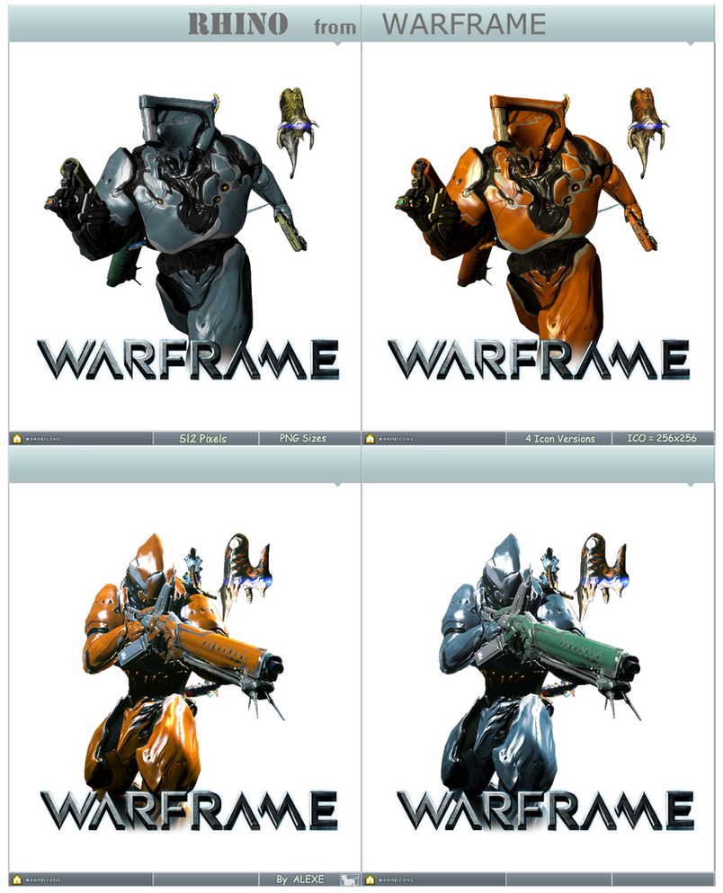 Rhino Warframe Icon Pack by Alexe-Arts on DeviantArt