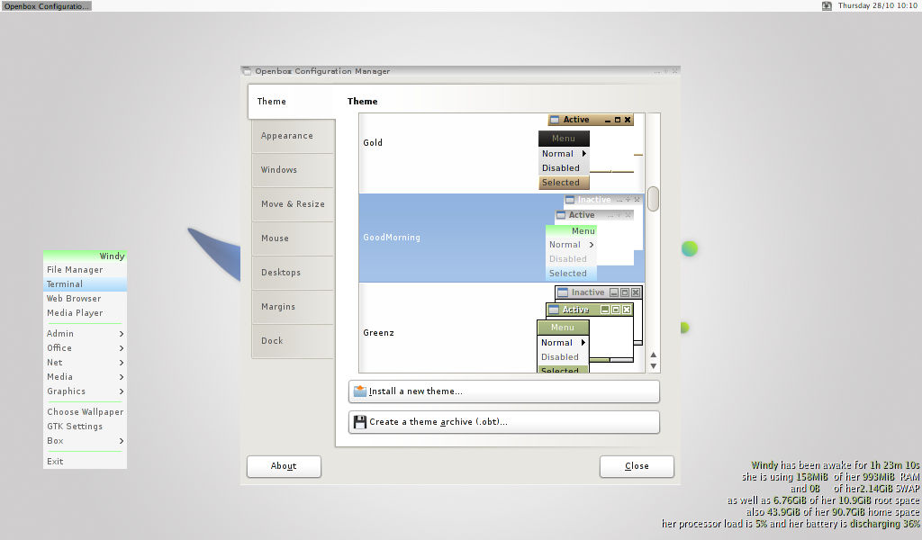 GoodMorning Openbox theme by Demented-turtle on DeviantArt