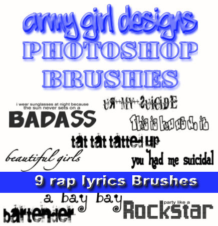 AGD Rap Lyrics Brushes by armygirldesigns on DeviantArt