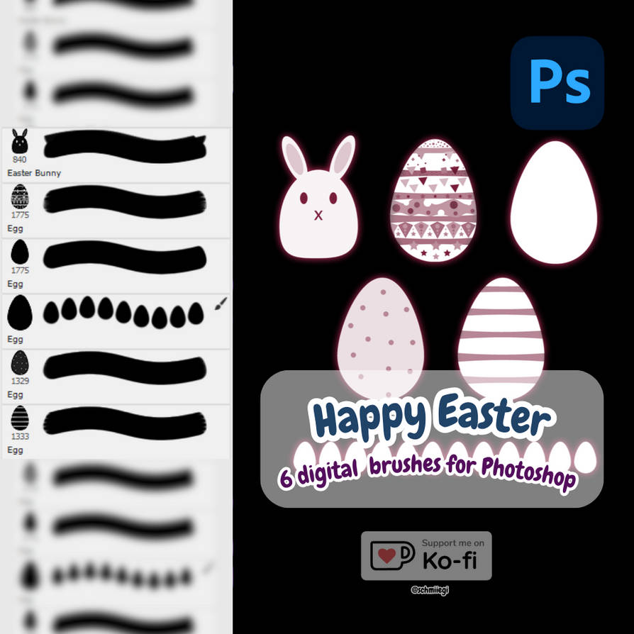 6x Easter Brushes for Photoshop and Gimp by Alicante-Design on DeviantArt