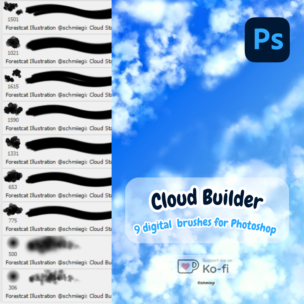 Photoshop: Cloud Builder Brush and 7x Stamps by Alicante-Design on ...