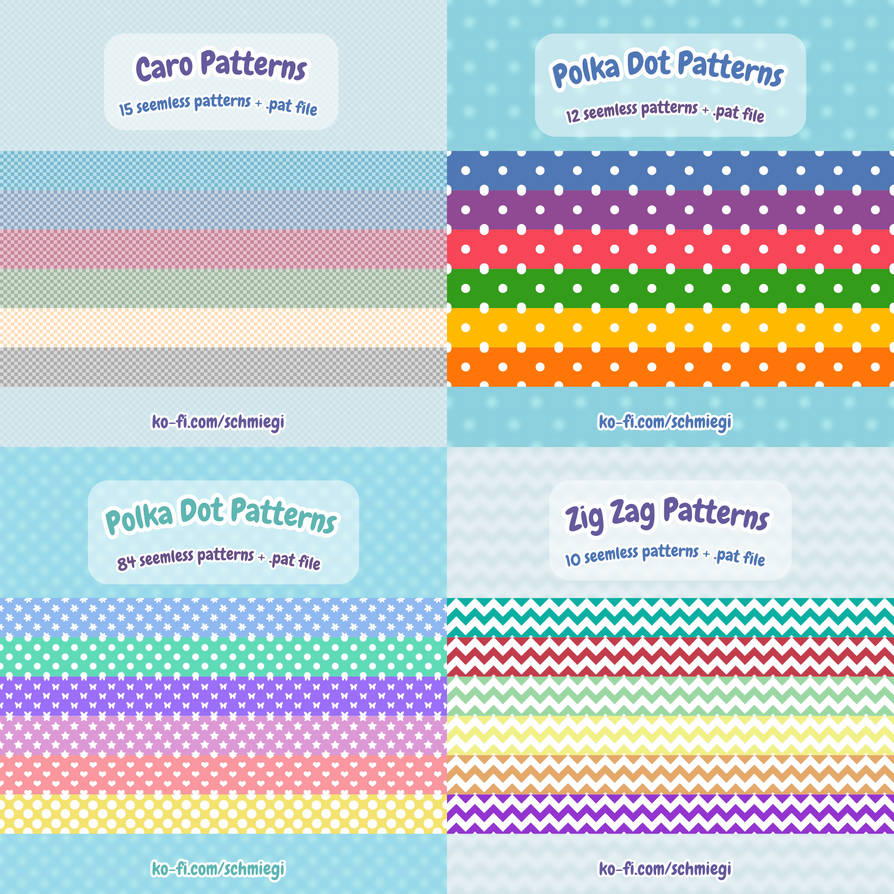 Pattern BUNDLE, 4 Pattern Packs (Photoshop) by Alicante-Design on ...