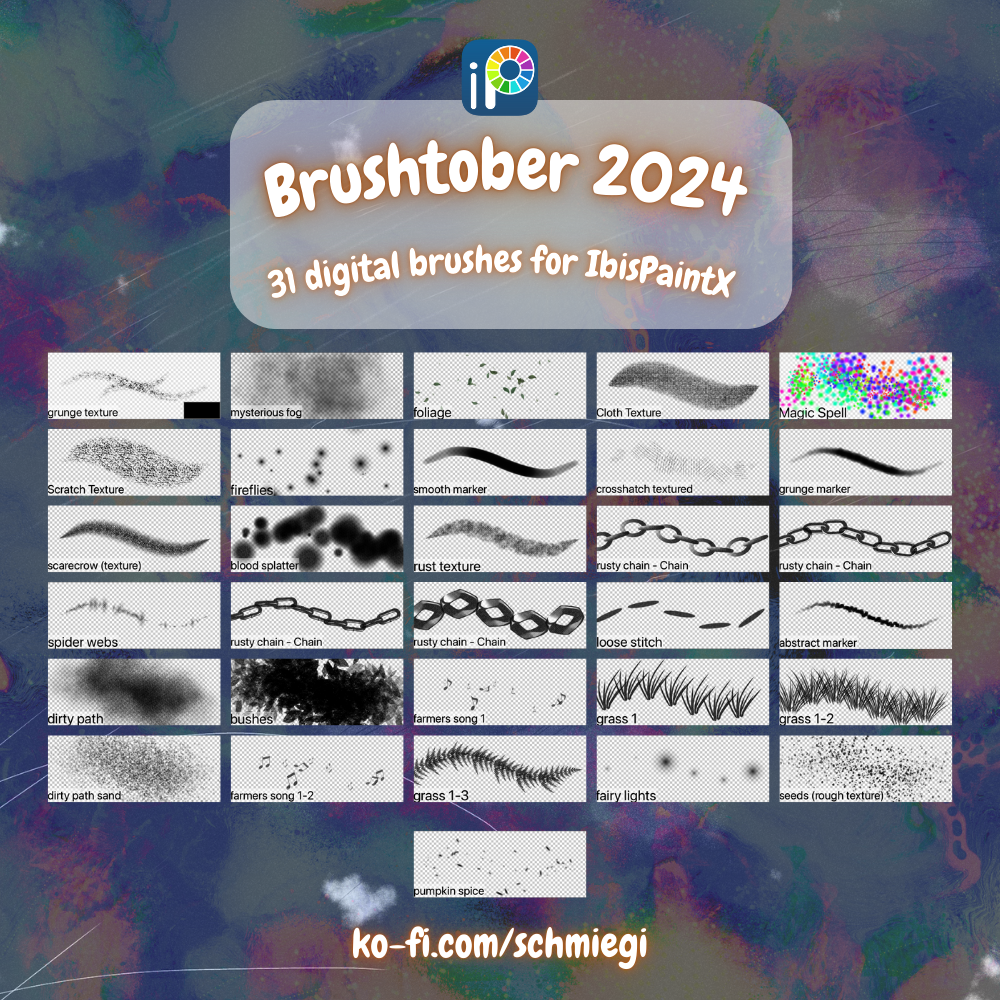 Brushtober 2024 Full Set 31 Brushes Ibispaintx By Alicante Design