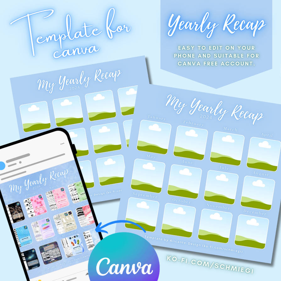 Canva Template - Yearly Content Recap Mockup by Alicante-Design on ...