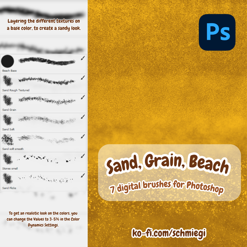 Sand, Grain Brushes for Photoshop by Alicante-Design on DeviantArt