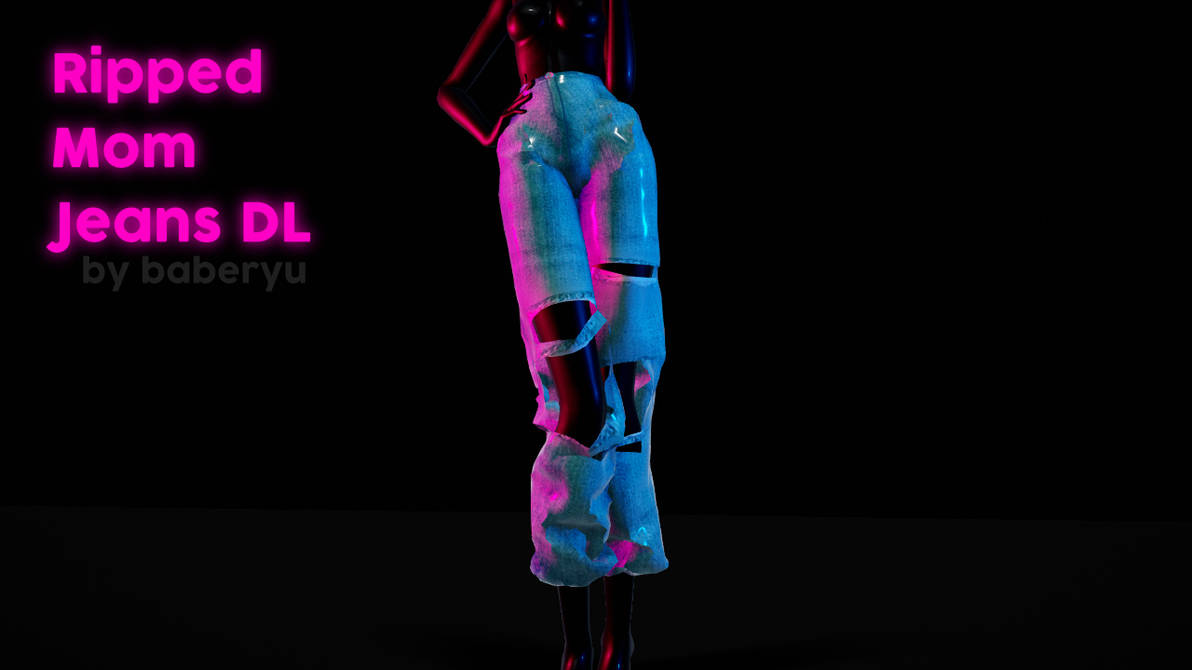 MMD Ripped Mom Jeans DL by Baberyu by babemmd on DeviantArt