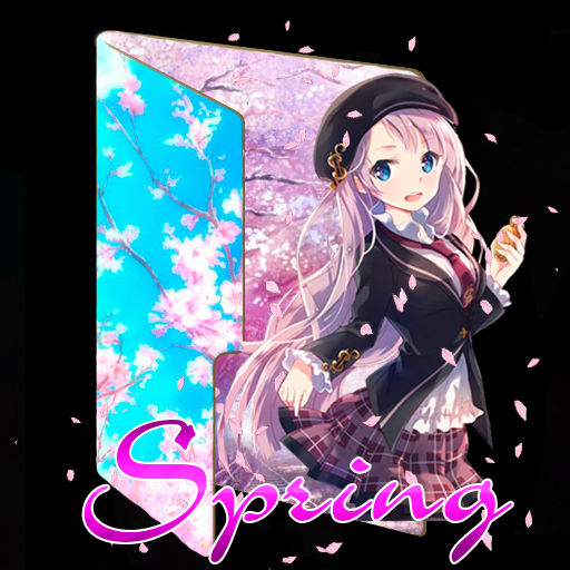 Spring icon folder girl version by DaianaFrasson on DeviantArt