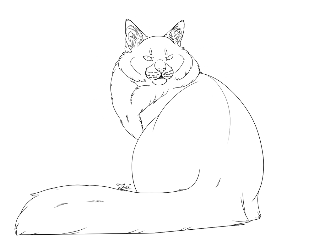 Ragdoll Lineart F2U (2) by Queen-tzi on DeviantArt