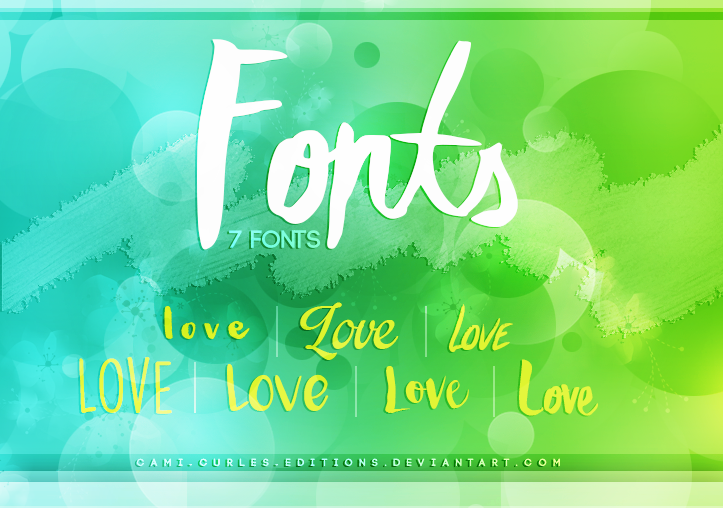 +PACK: FONTS by CAMI-CURLES-EDITIONS on DeviantArt