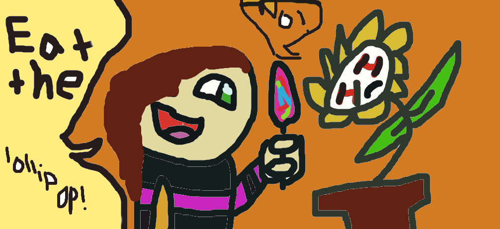 Eat the lollipop, Flowey! by TheCharizardKeeeng on DeviantArt
