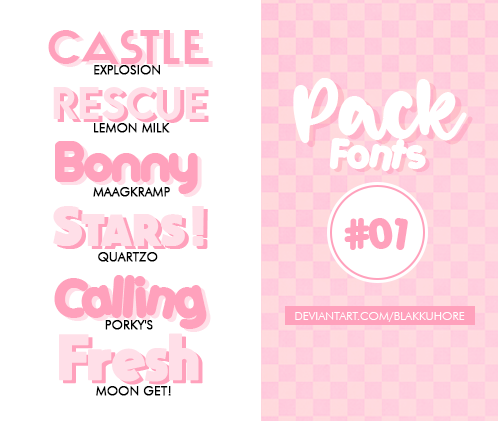 PACK FONTS! #01 by BlakkuHore on DeviantArt