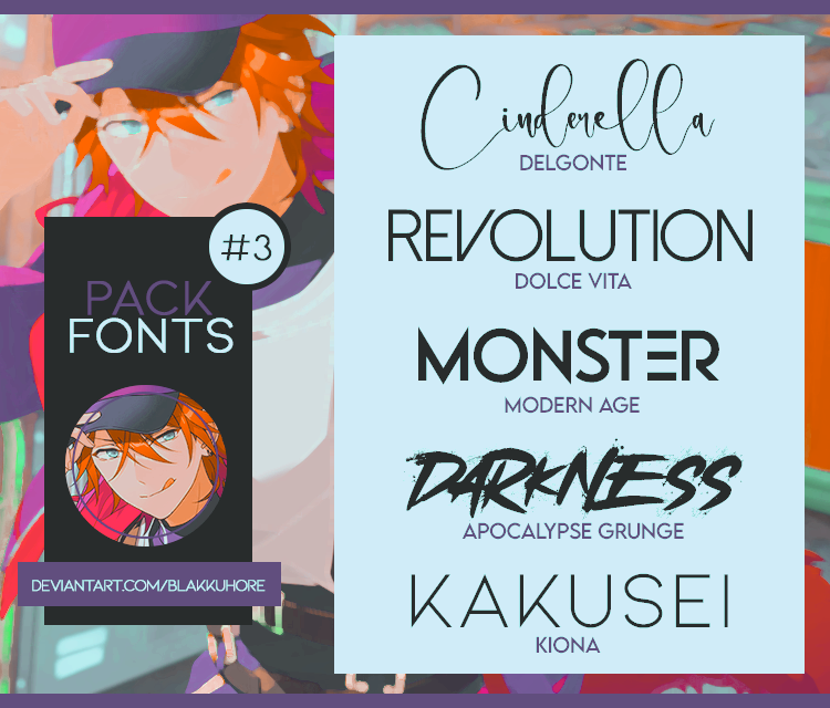 PACK FONTS! #03 by BlakkuHore on DeviantArt