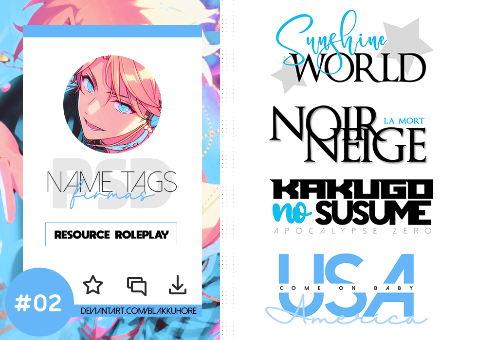 NAME TAGS { PSD TEMPLATE #02 } by BlakkuHore on DeviantArt