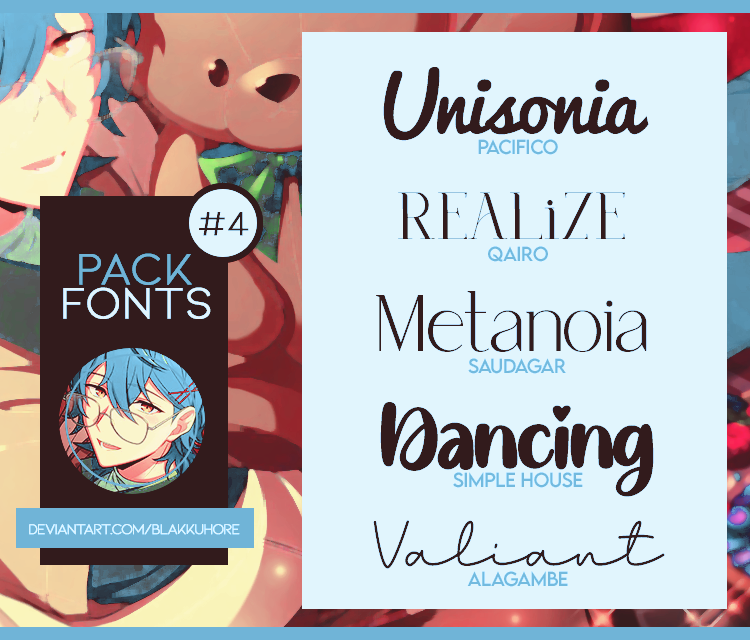 PACK FONTS! #04 by BlakkuHore on DeviantArt