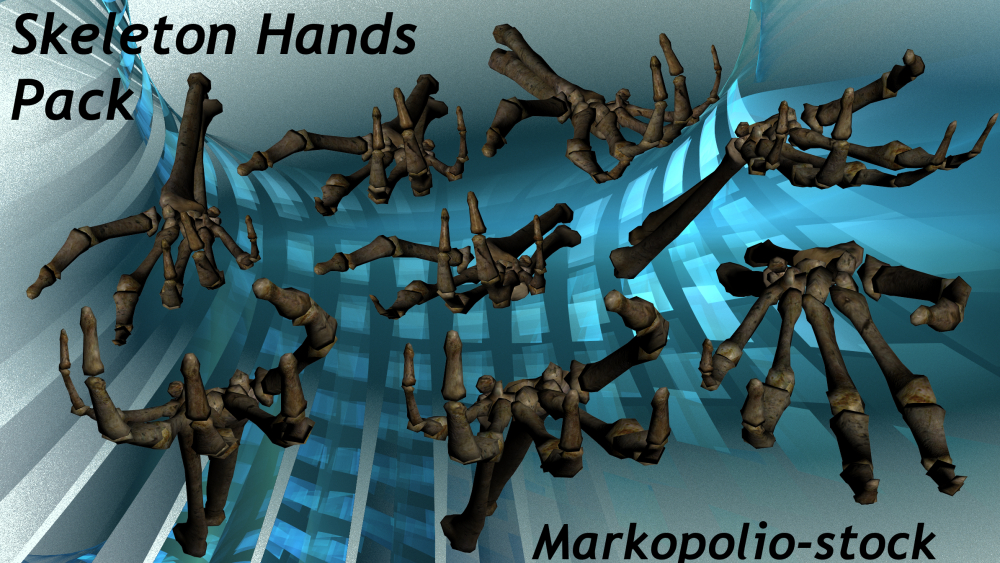 Skeleton Hand Set - Nov 28 07 by markopolio-stock on DeviantArt