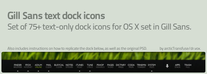 Gill Sans Text Dock Icons by arcticTransfuse on DeviantArt