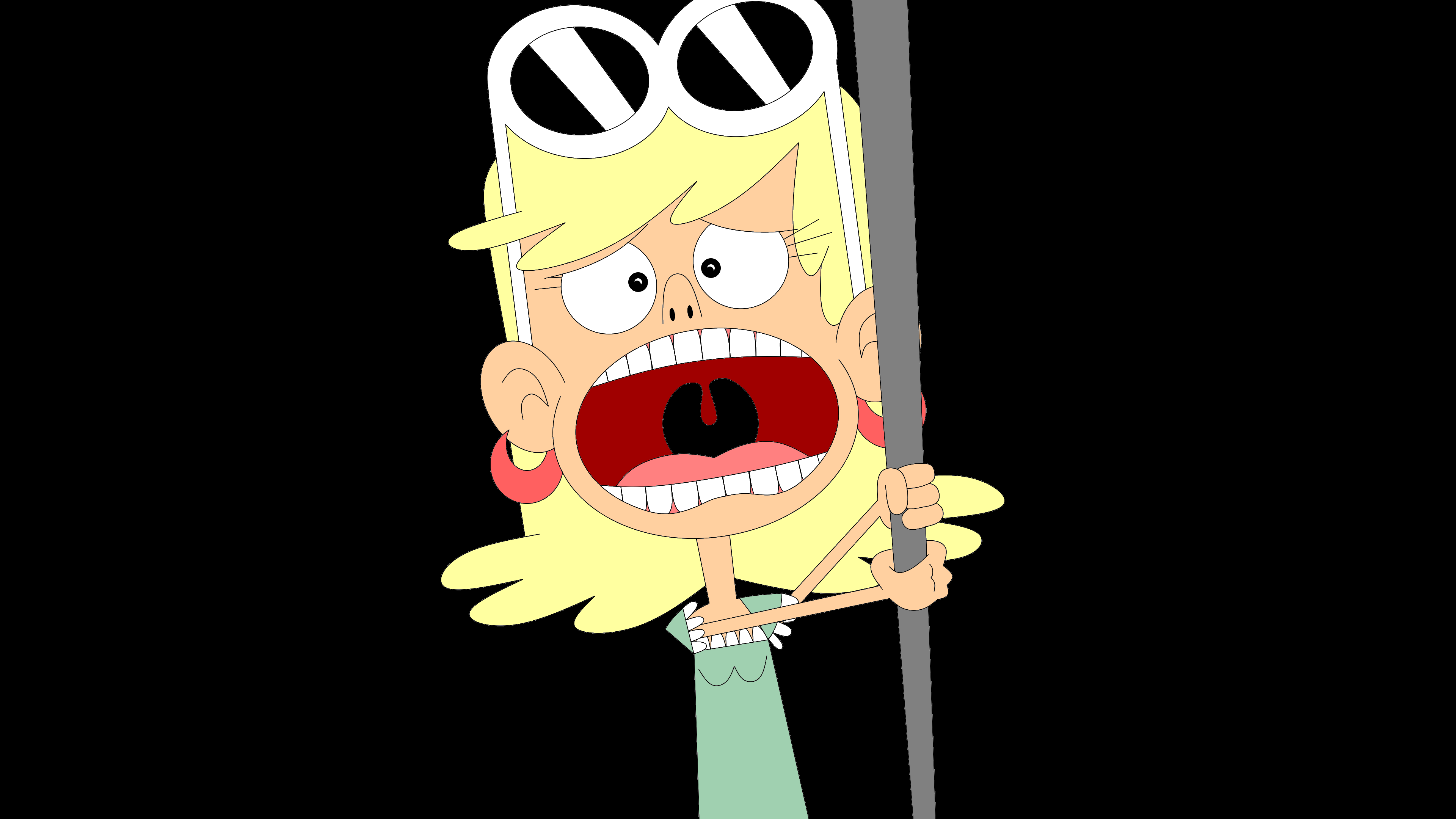 Leni Loud screams as she slides down by bobbyking3116 on DeviantArt