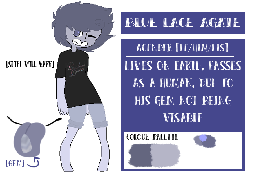 Blue Lace Agate [OC Revamp] by VOlDPRlNCE on DeviantArt