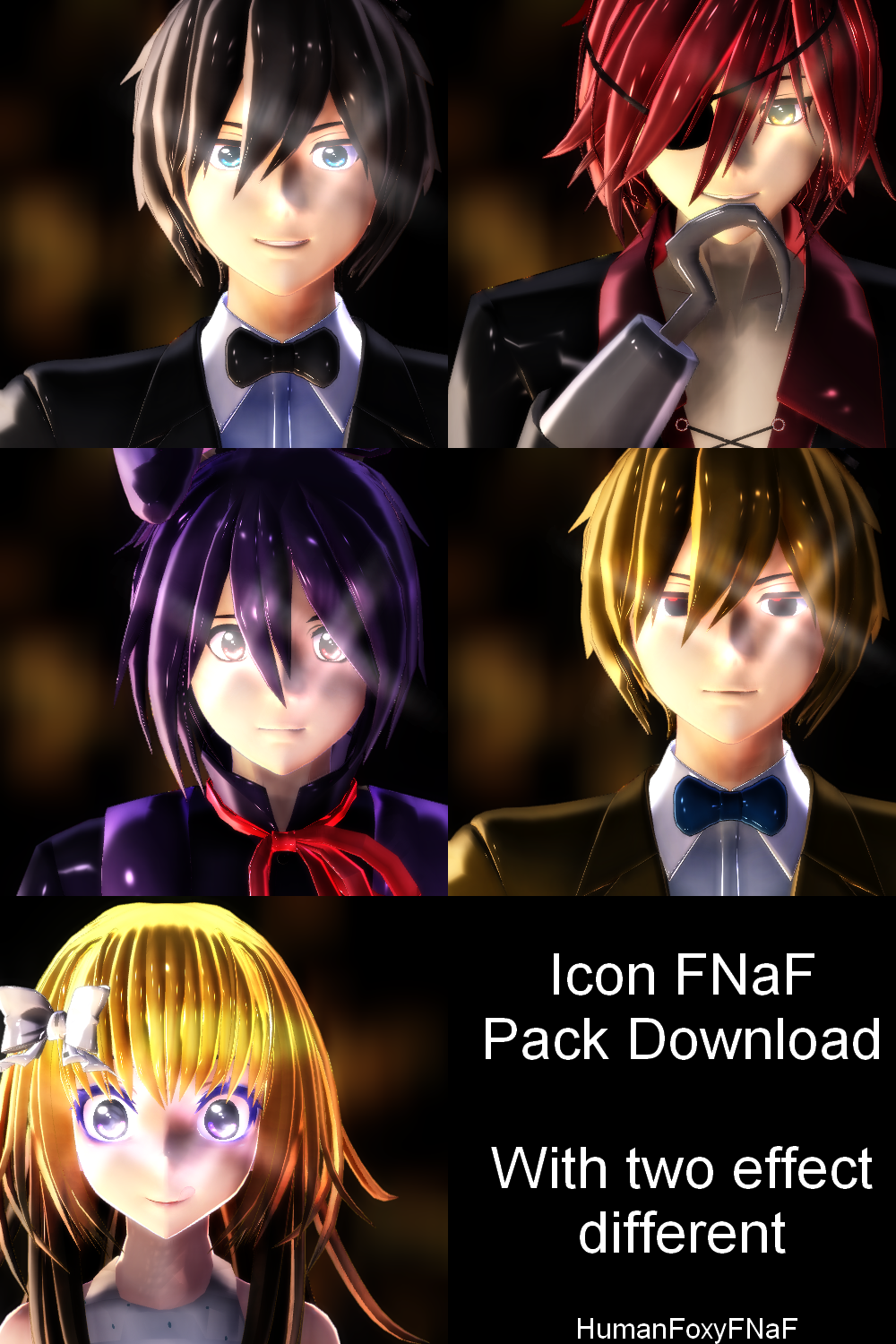 [MMDxFNaFxDL] ICON FNAF 1 PACK by HumanFoxyFNaF on DeviantArt