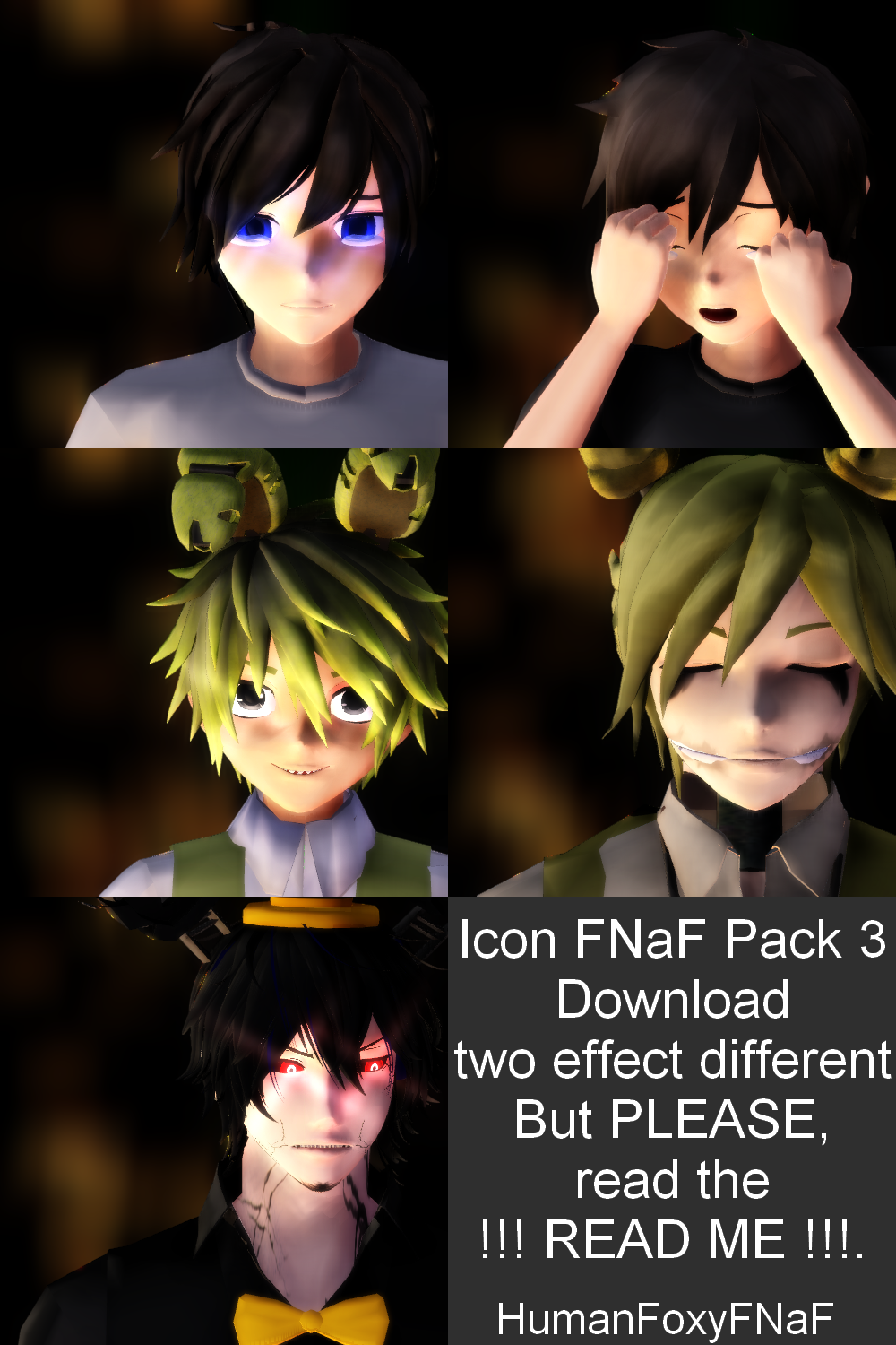 [MMDxFNaFxDL] ICON FNAF 3/4 PACK by HumanFoxyFNaF on DeviantArt