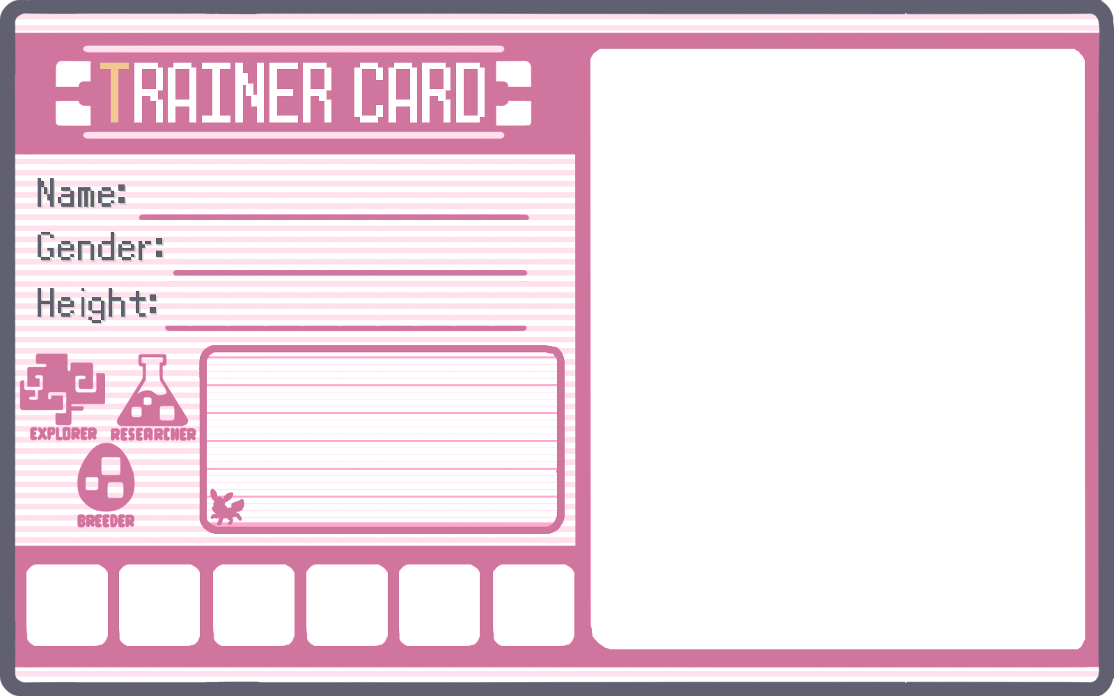 Trainer Card Base by ProfSquare on DeviantArt