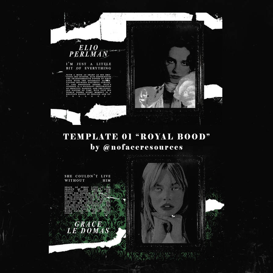 TEMPLATE 001 // ROYAL BLOOD by nofaceresources on DeviantArt