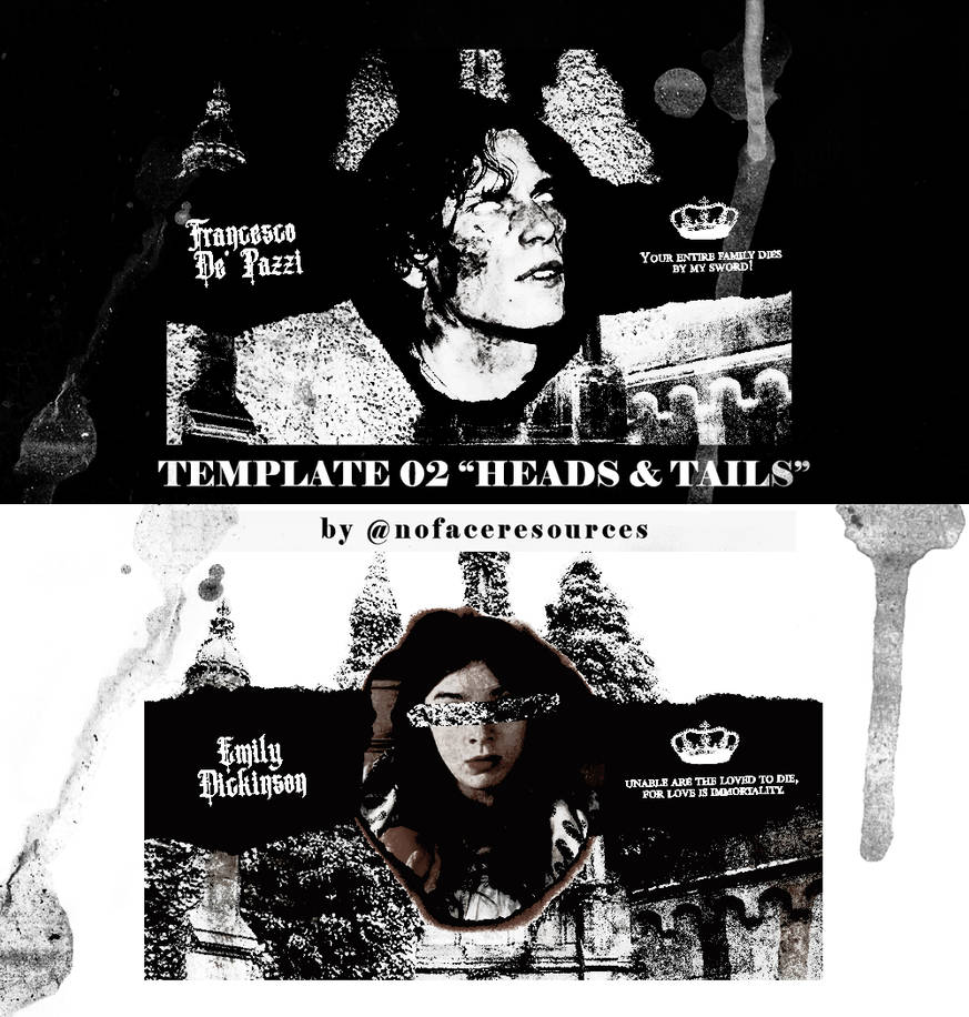TEMPLATE 002 // HEADS AND TAILS + BONUS MY PSD! by nofaceresources on ...
