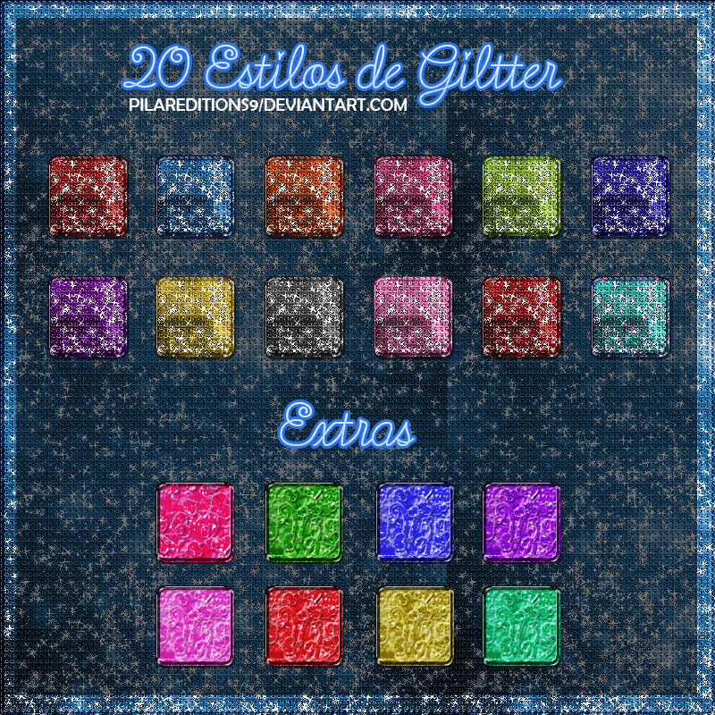 ~20 Glitter Styles (+8 extras) by PilarEditions9 on DeviantArt