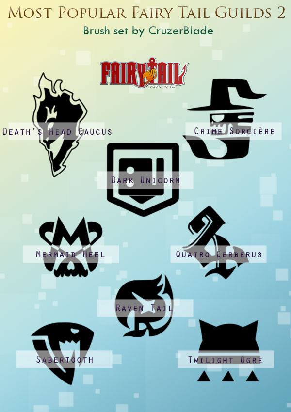 Fairy Tail Guilds Brush Set 2 by CruzerBlade on DeviantArt